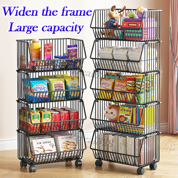 ⚡COD⚡kitchen organizer storage rack with wheels Bath restaurant ...