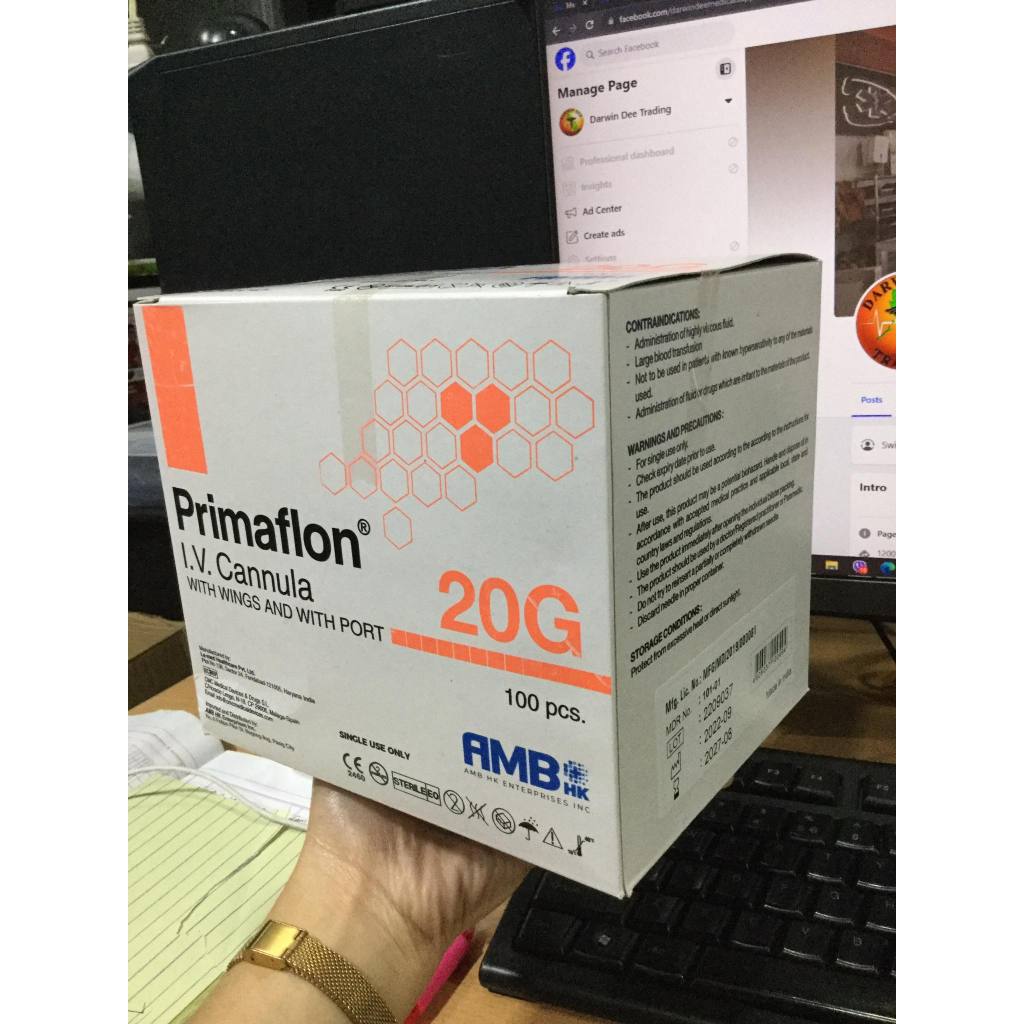 IV CANNULA WITH INJECTION VALVE PER BOX ( G18, G20, G22, G24, G26 ...