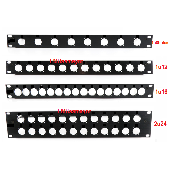 Output Input Rack Punched Panel 1U 2U Speakon XLR Terminal Blind Plate ...