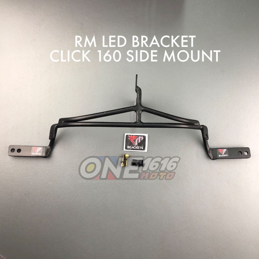 RM LED BRACKET CLICK 160 AUXILLIARY LIGHTS BRACKET BLACK POWDER COATED ...