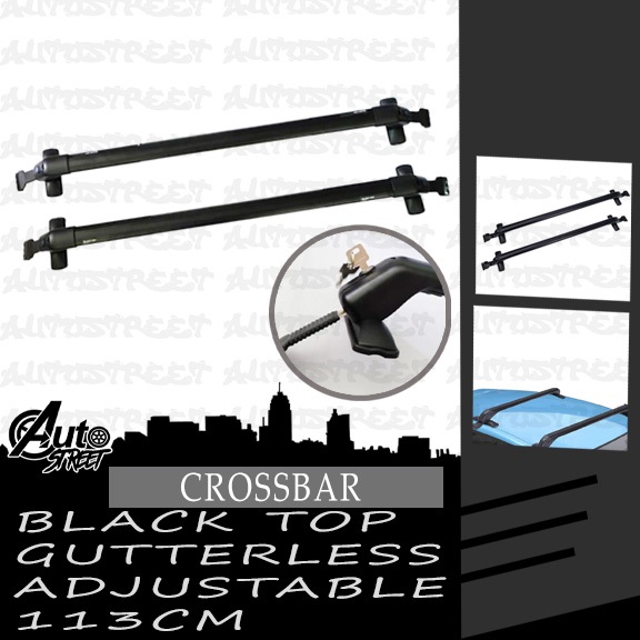 Universal Gutterless Adjustable Crossbar 113cm (Black) | Shopee Philippines
