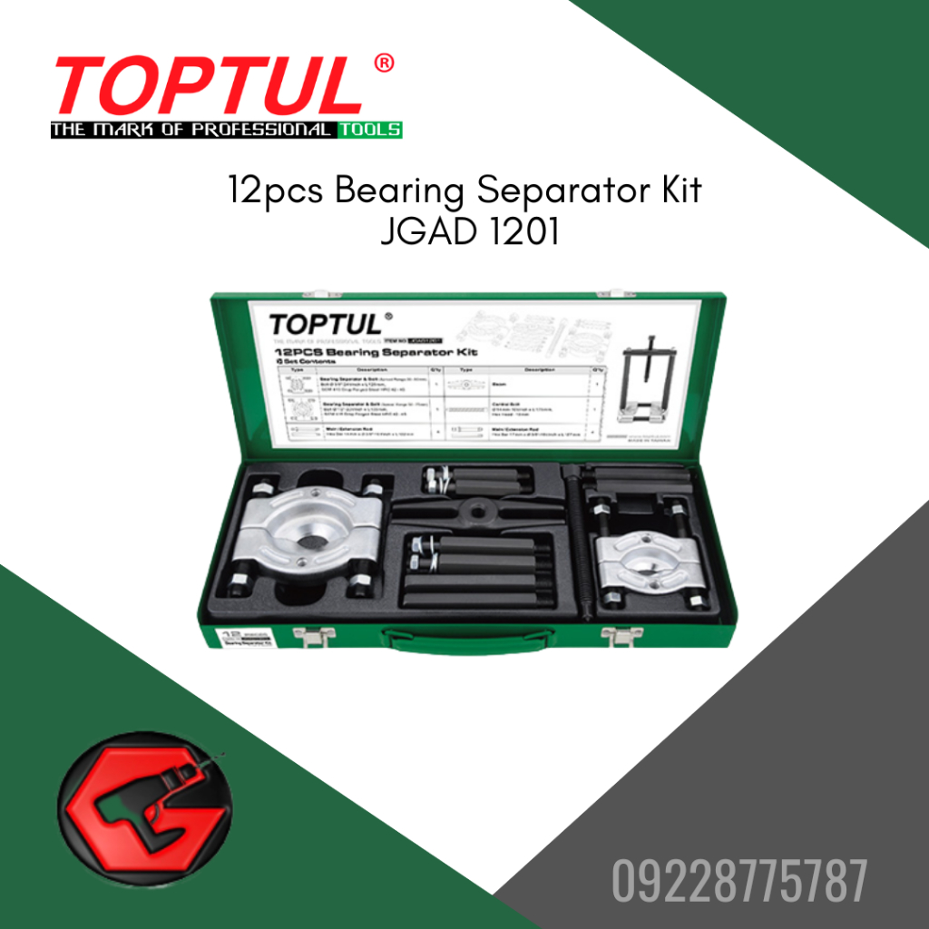 TOPTUL 12pcs Bearing Separator Kit JGAD 1201 | Shopee Philippines
