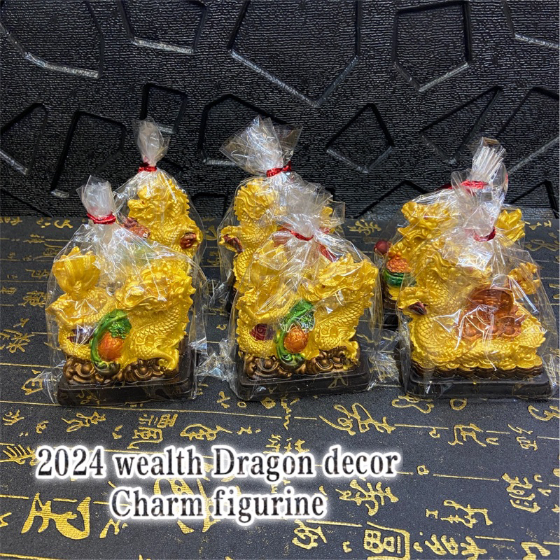 2024 year of the wealth Dragon decor charm figurine | Shopee Philippines