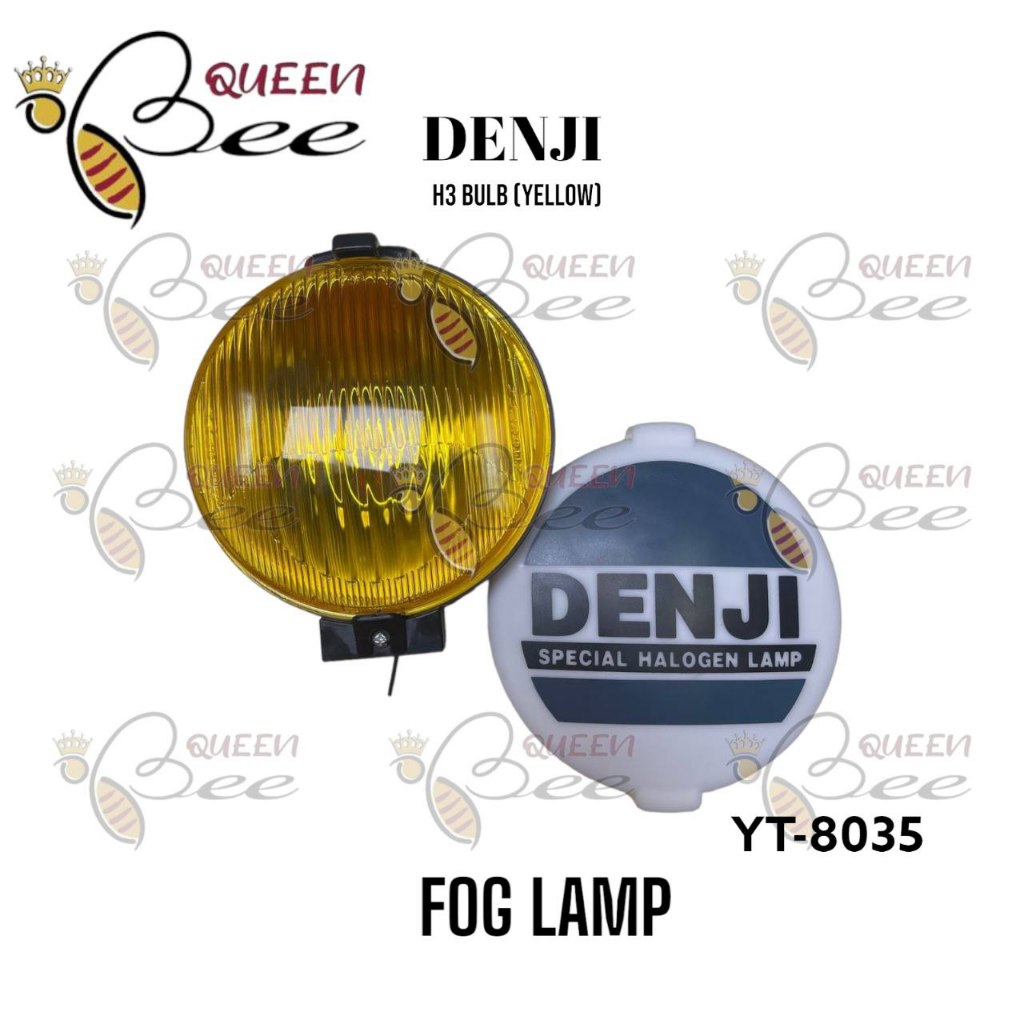 DENJI Fog Lamp 5-1/2 inches Halogen Fog Light Round Glass Lens w/ Cover ...