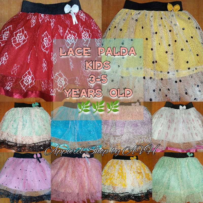 Lace Palda For Kids 3-5 Years Old / Skirts | Shopee Philippines
