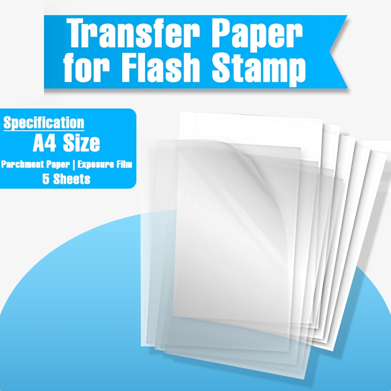 Transfer Paper for Flash Stamp (Parchment Paper & Exposure Film) 5 ...