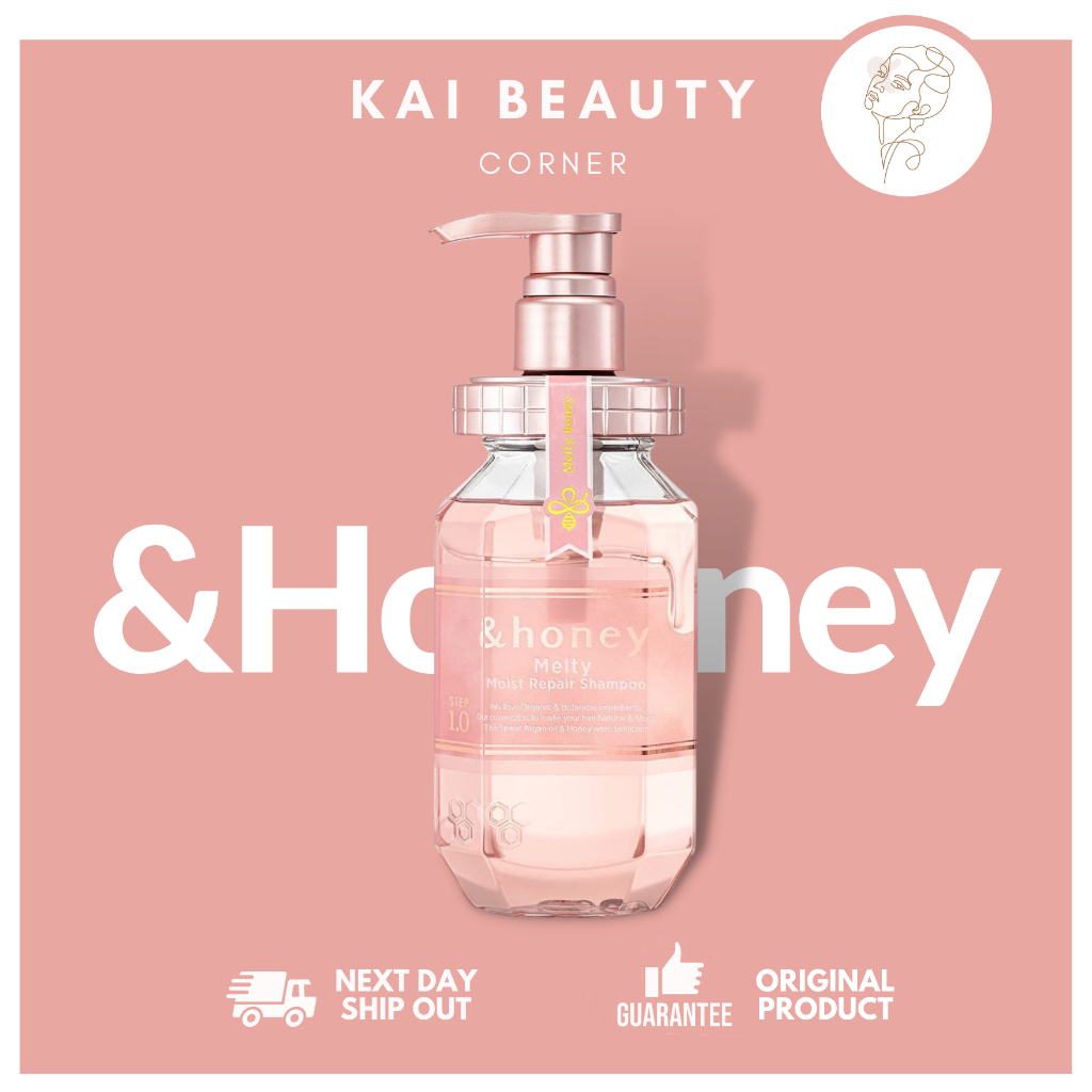 &honey Melty Moist Repair Shampoo 440ml | Treatment 450g | Hair Oil 100ml by kaibeautycorner ...