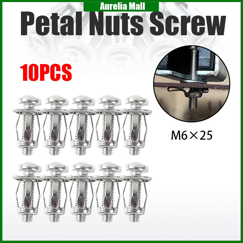 10PCS M6 Metal Petal Nuts Screw Petal Rivet Lock Nuts | Shopee Philippines