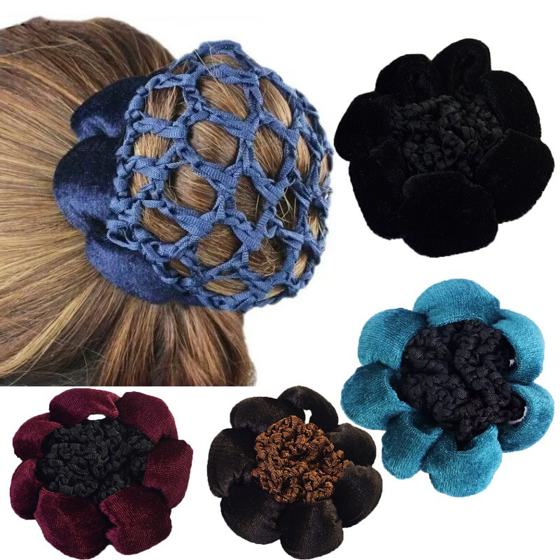 12PCS/Fashion Hair net pusod pony net black ponynet pang pusod net ...