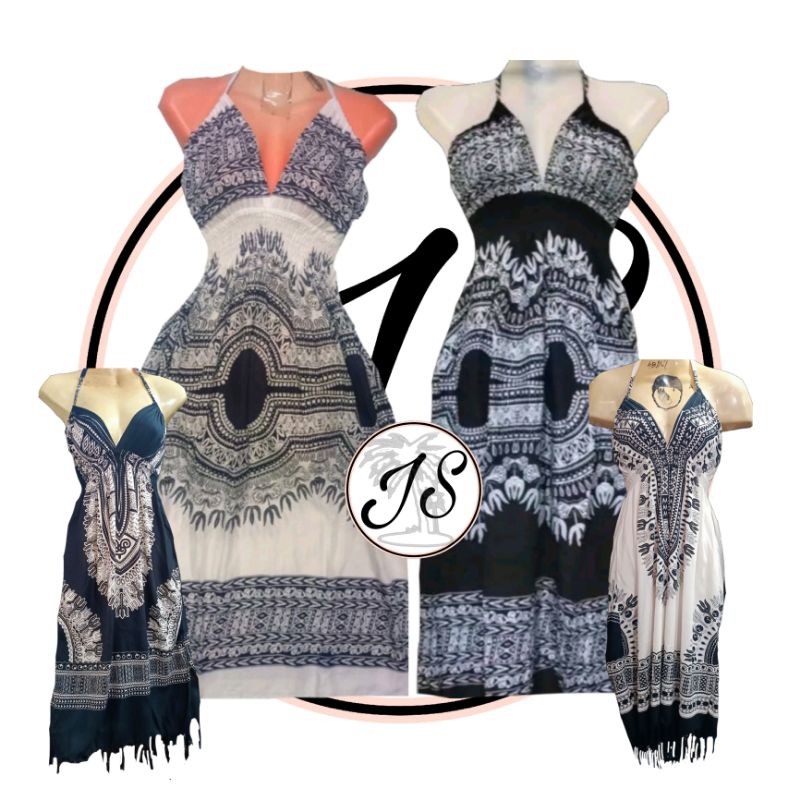 BOHEMIAN DRESS-MINI DASHIKI/HALUMNA INDIA | Shopee Philippines