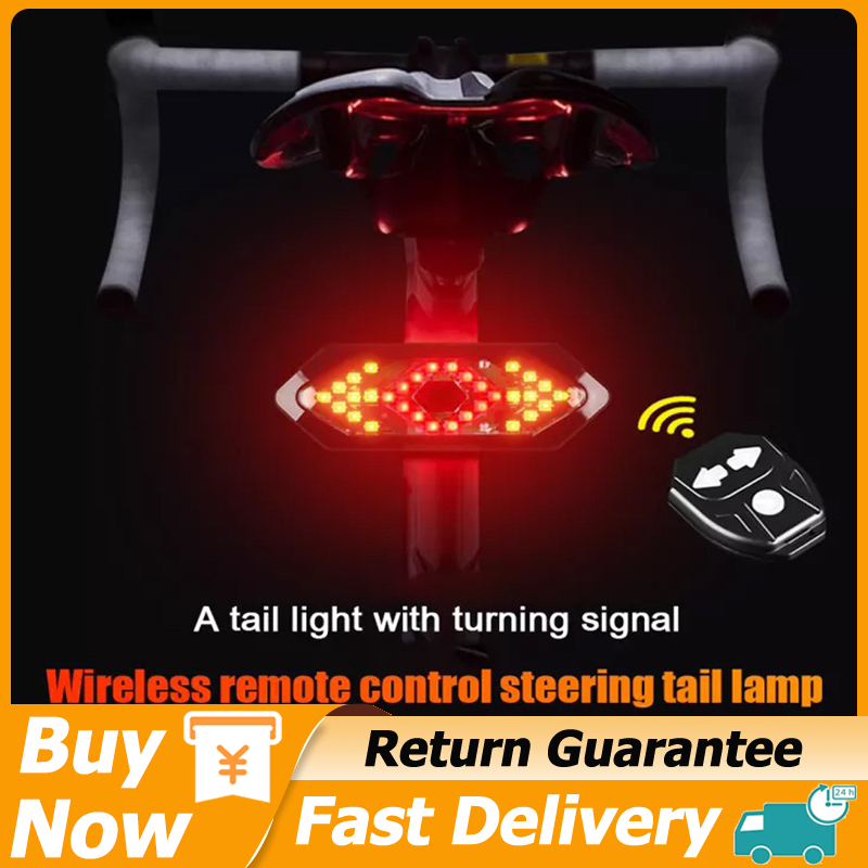 Bike Turn Signals Remote Control Bicycle Direction Indicator MTB LED ...