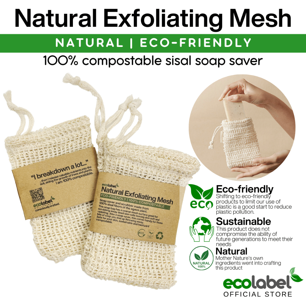 Eco-friendly Natural Exfoliating Mesh 100% Biodegradable Compostable ...
