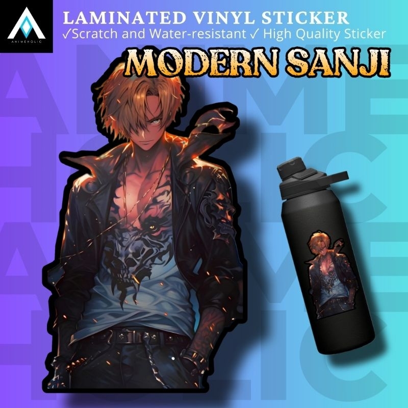 SANJI VINSMOKE MODERN ONE PIECE LAMINATED VINYL STICKERS |~ ANIMEHOLIC ...