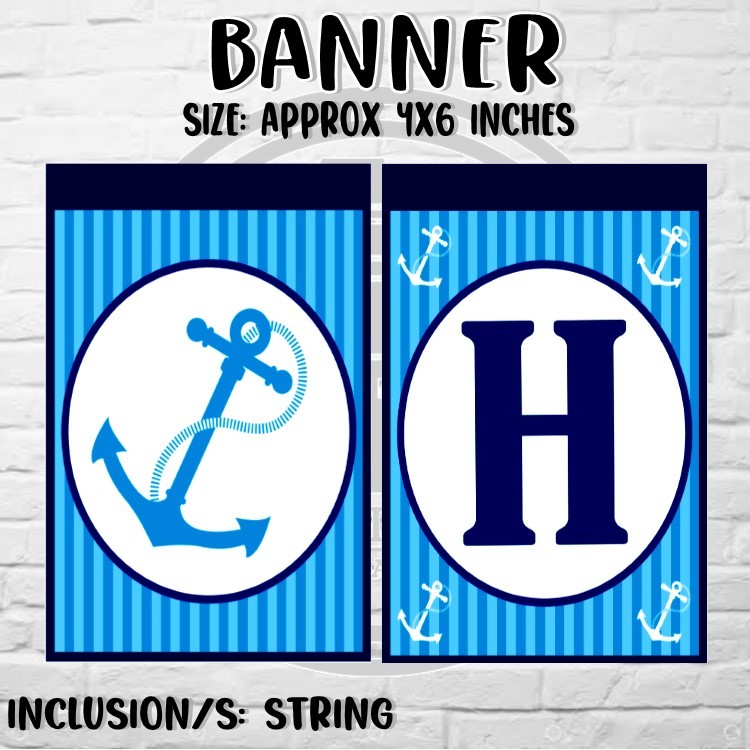 Anchors aweigh theme happy birthday banner | Shopee Philippines