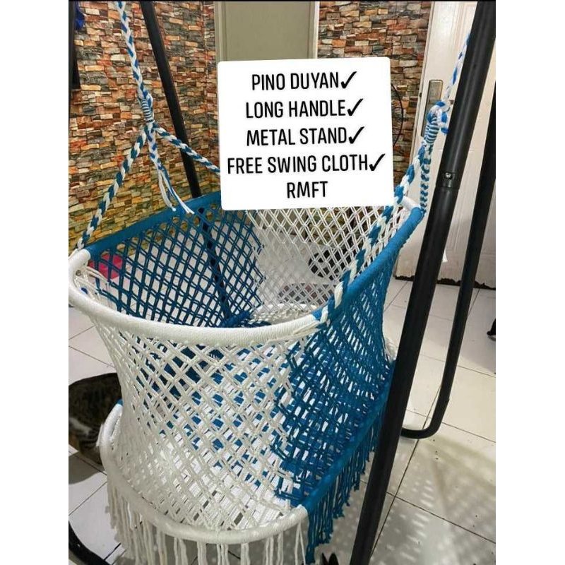 duyan pino XL with stand, long handle duyan and free swing coth ...