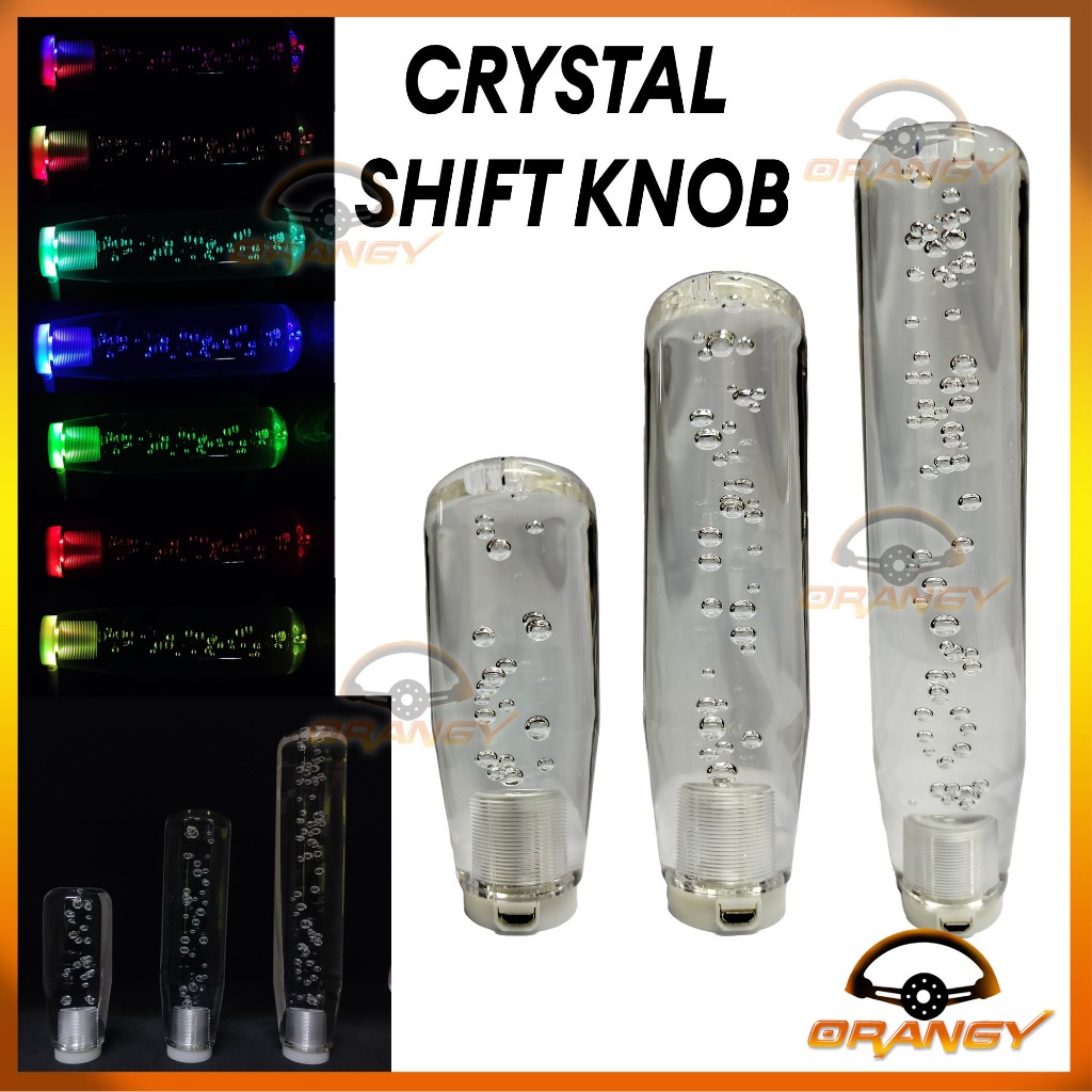 10/15/20CM Gear Shift Knob Universal LED Crystal Lever Kambyo For Car ...
