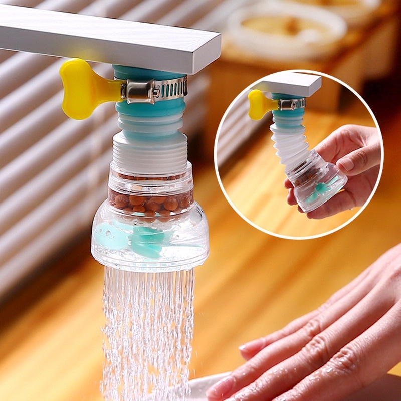 Faucet Splash Filter 360 Rotating Foldable Kitchen Faucet Water Saving ...