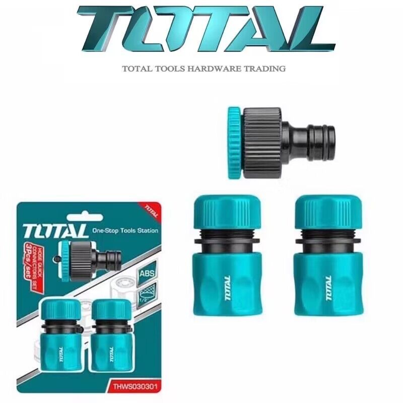 TOTAL THWS030301 3 Pcs Hose Quick Connectors Set Multifunction Gun ...