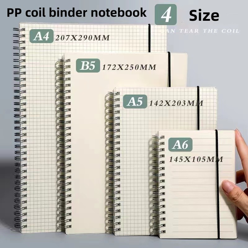 Double Spring Notepad Refillable Notebook Lineandgrid B5 A5 A6 Notebook Writing Notebook