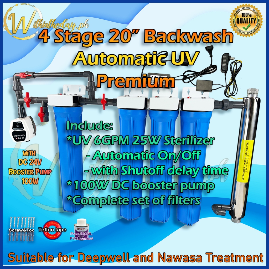4 Stage 20inch Filter Washable Multimedia FRP tank Backwash system soil ...
