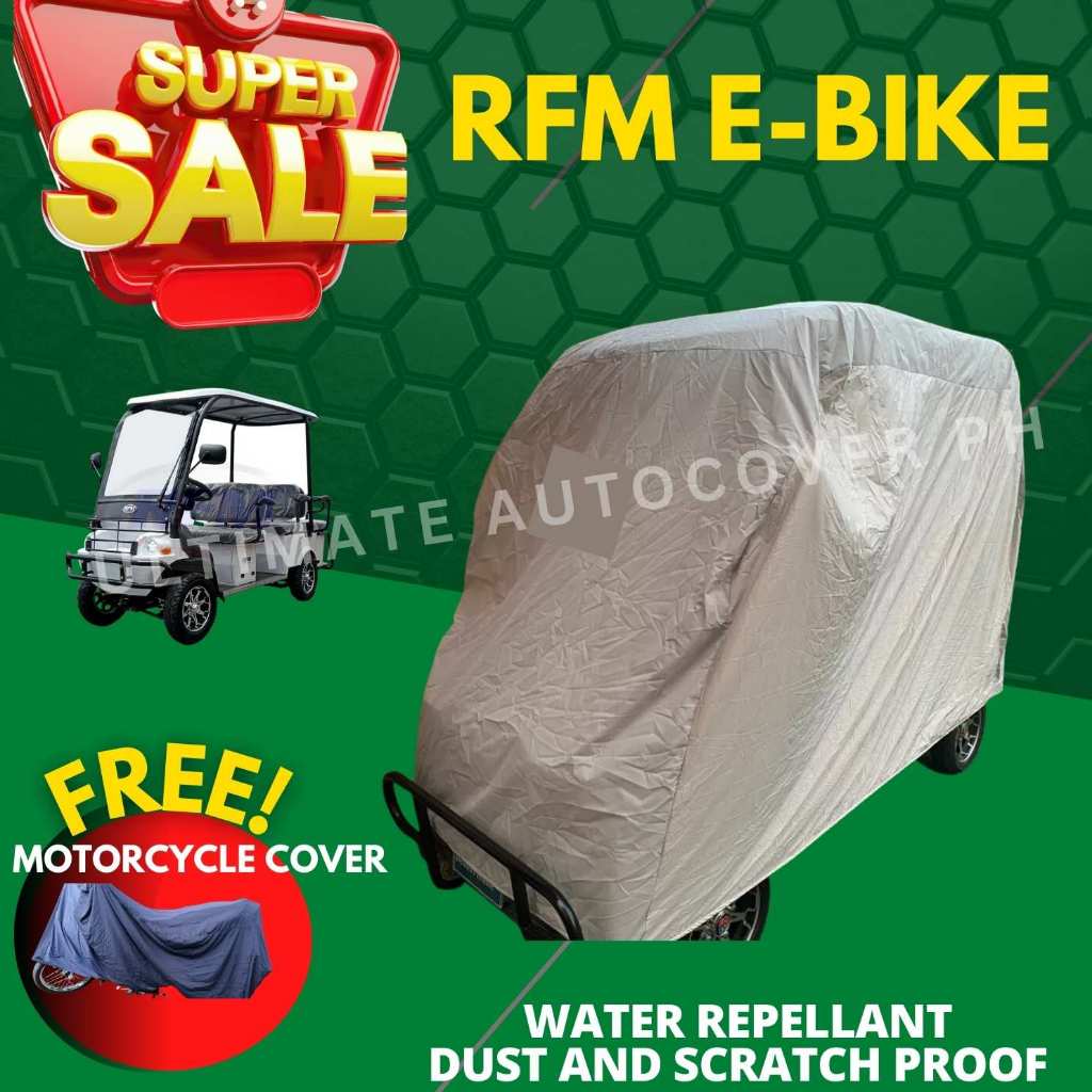 RFM E-BIKE WITH BACK PASSENGER SEAT COVER HIGH QUALITY WATER REPELLANT ...