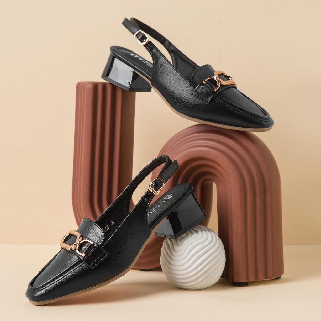 VDEN Buckle Back Strap Mid Heel Pumps F78-145 | Shopee Philippines