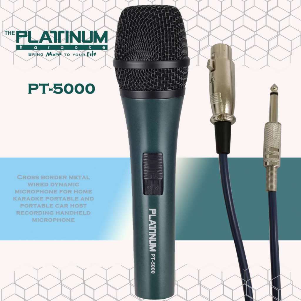 Platinum PT-5000 Wired Microphone Mic(white) 10meters Mictrophone Wired PT-5000 | Shopee Philippines