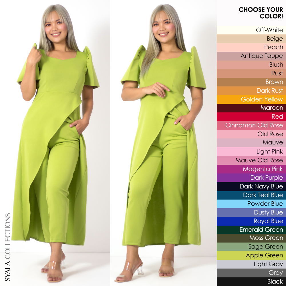 Mullet Maxi Filipiniana Top to Fitted Party Plus Wedding Ninang Apple ...