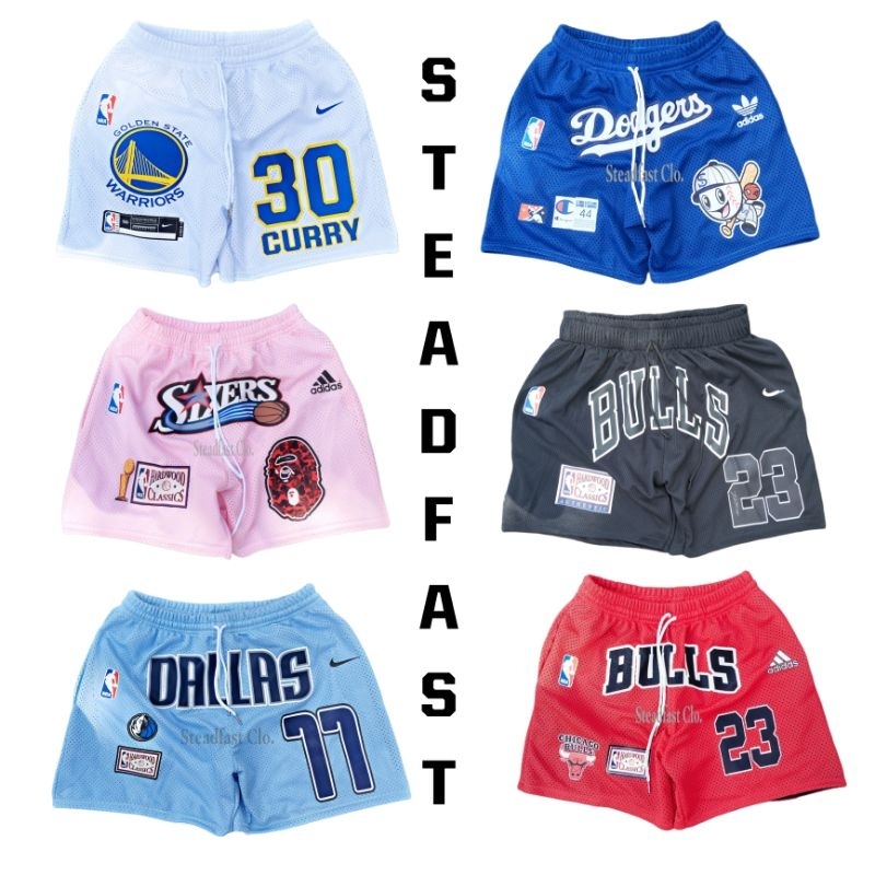 New Mesh Shorts Rubberized Above the Knee Mesh Short Printed Air-cooled ...