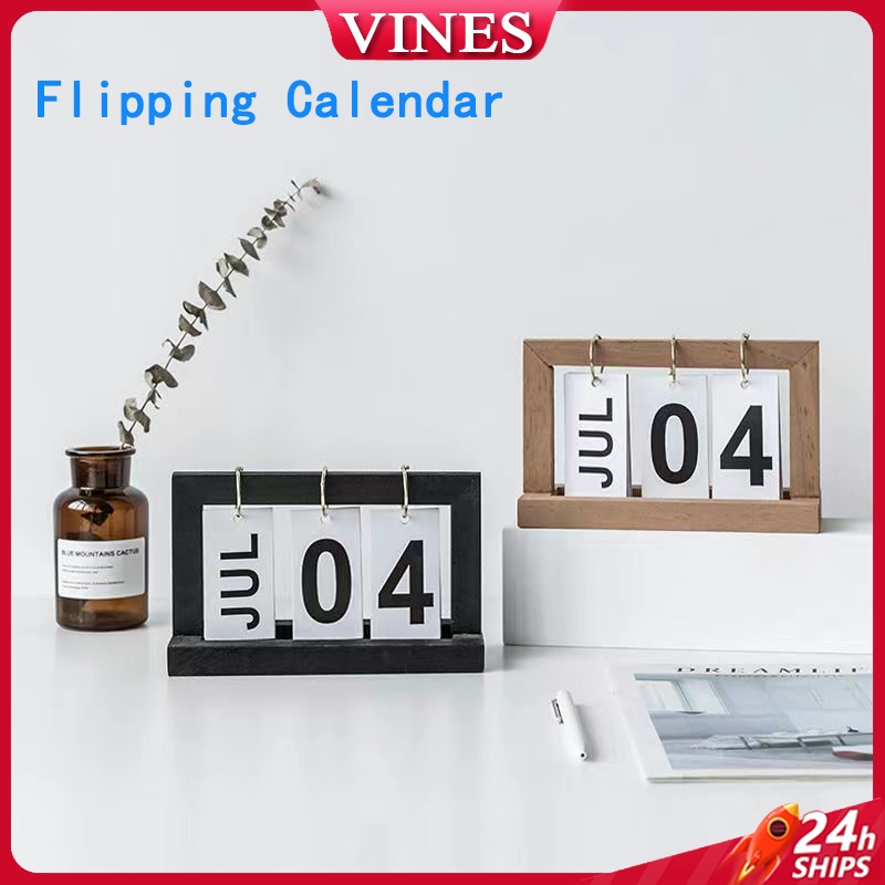 Wooden Desk Calendar Office Calendar Wooden ins Style Desktop ...