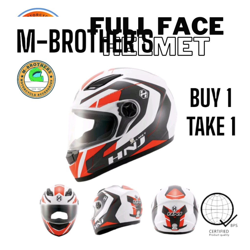 HNJ motorcycle full face helmet motors visor open face helmets 898 | Shopee Philippines