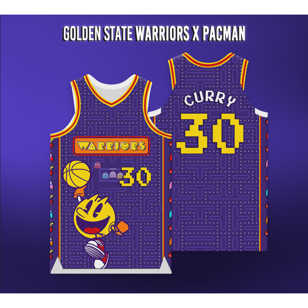 2023! GSW x PACMAN ARCADE | EMPHIRE EDITION FULL SUBLIMATION JERSEY ...