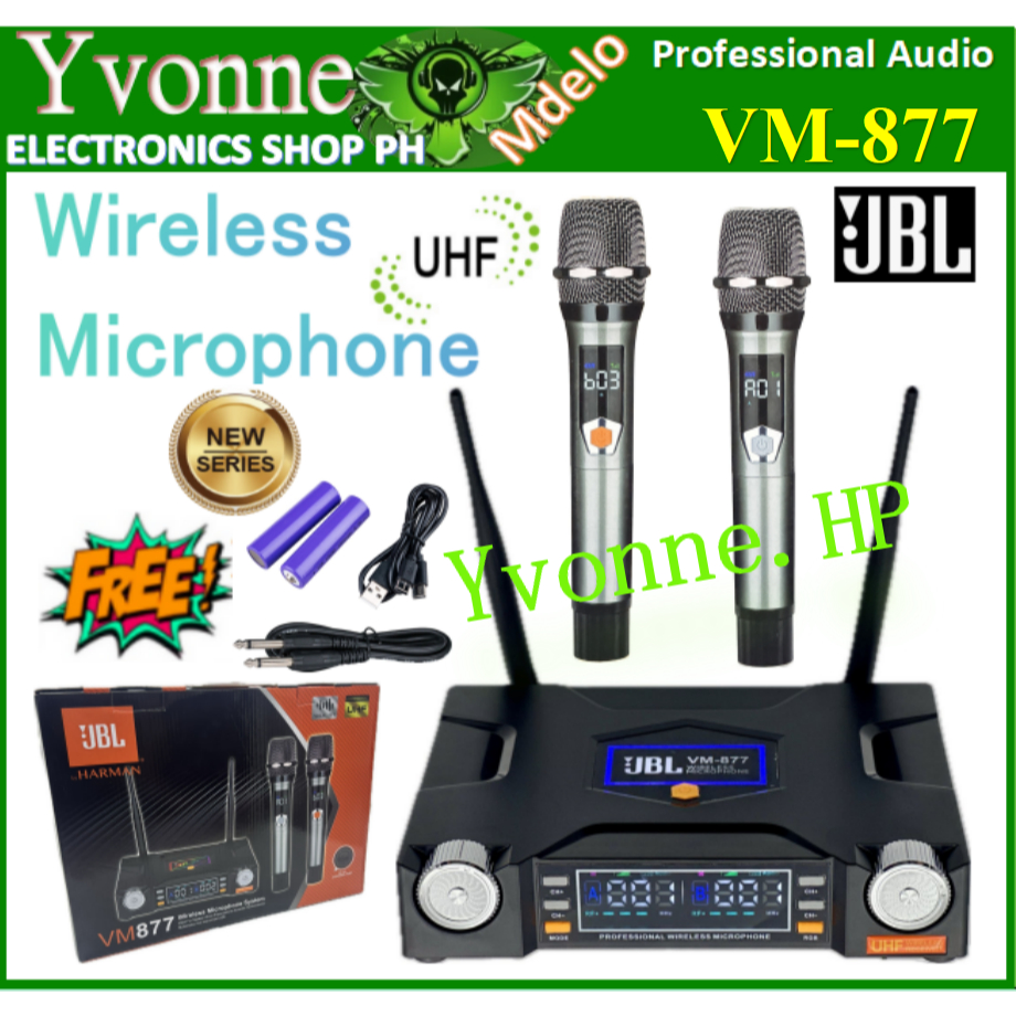 The JBL VM-877 High Quality UHF Wireless Microphone System VM877 ...