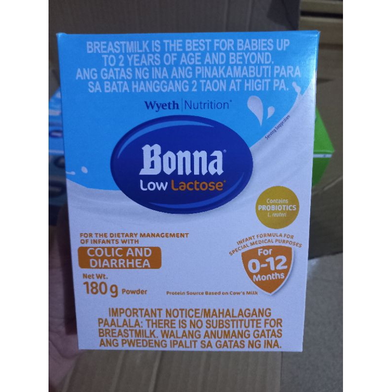 Bonna 0-12 months low lactose 180g | Shopee Philippines