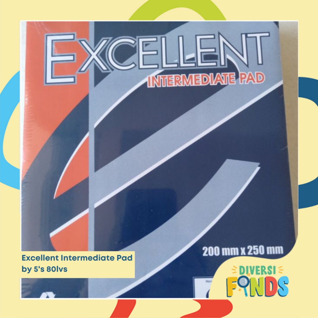 5pads EXCELLENT INTERMEDIATE PAD, Quiz Pad 1/4, 1/2 Lengthwise and ...