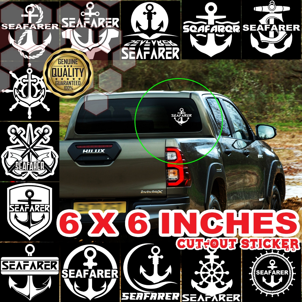 Seaman/ Seafarer Cut-out Vinyl Sticker 2nd Customized Design 6x6 Inches ...