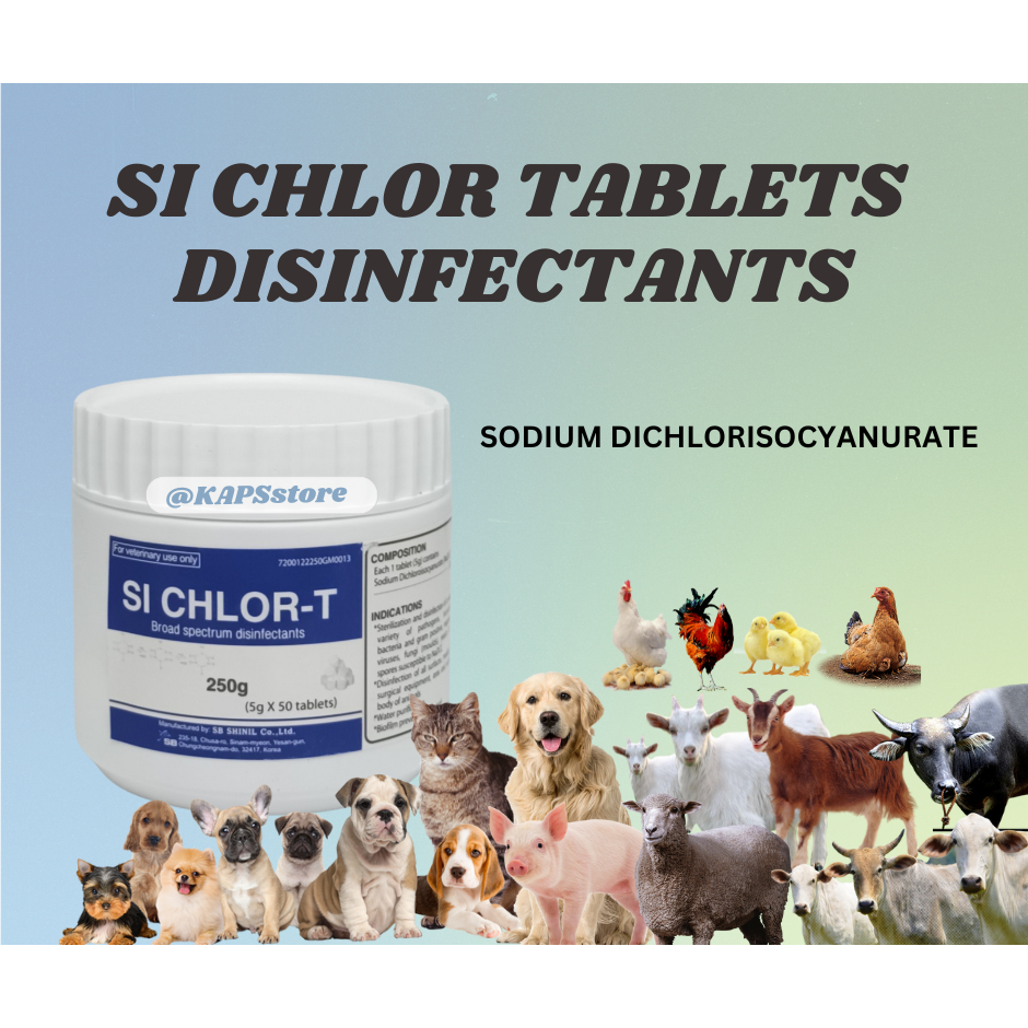 SI CHLOR-T Broad spectrum disinfectants 50 tablets | Shopee Philippines