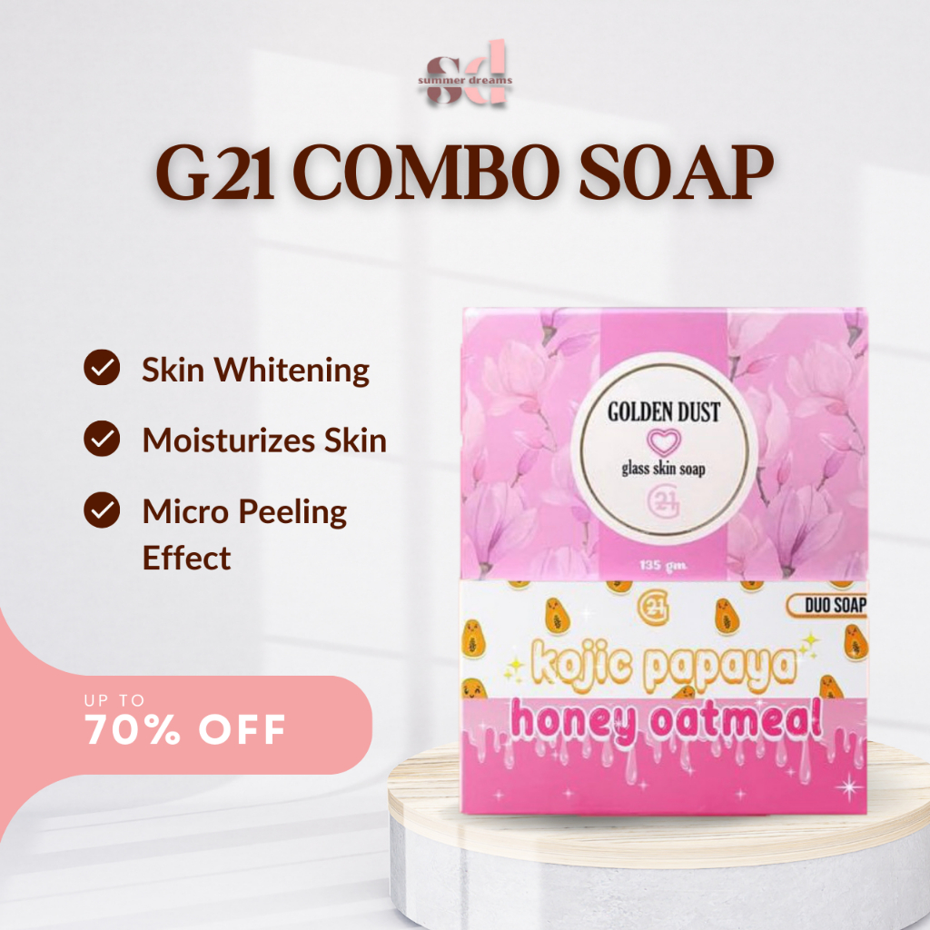 G21 Kojic Papaya Honey Oatmeal DUO Soap Golden Dust Kojic Soap ...