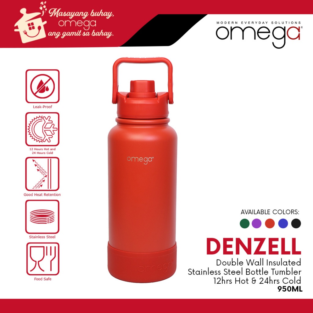 Omega Houseware Denzell Delight Vibrant Double Wall Insulated Stainless ...