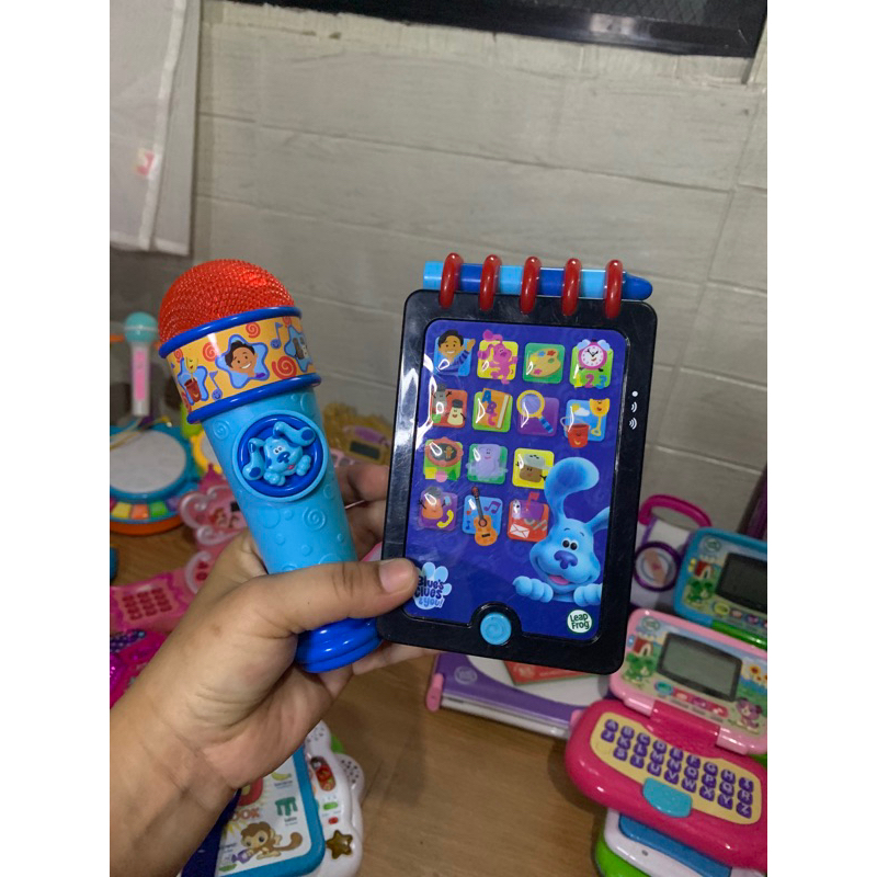leapfrog blues clues set mic and pretend note pad both working | Shopee ...