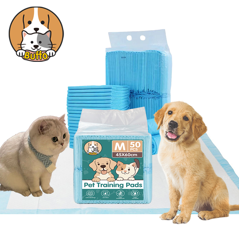 BUFFO pet training pad 100pcs pee pad dog cat pads Wee Pee Poop Urinal ...