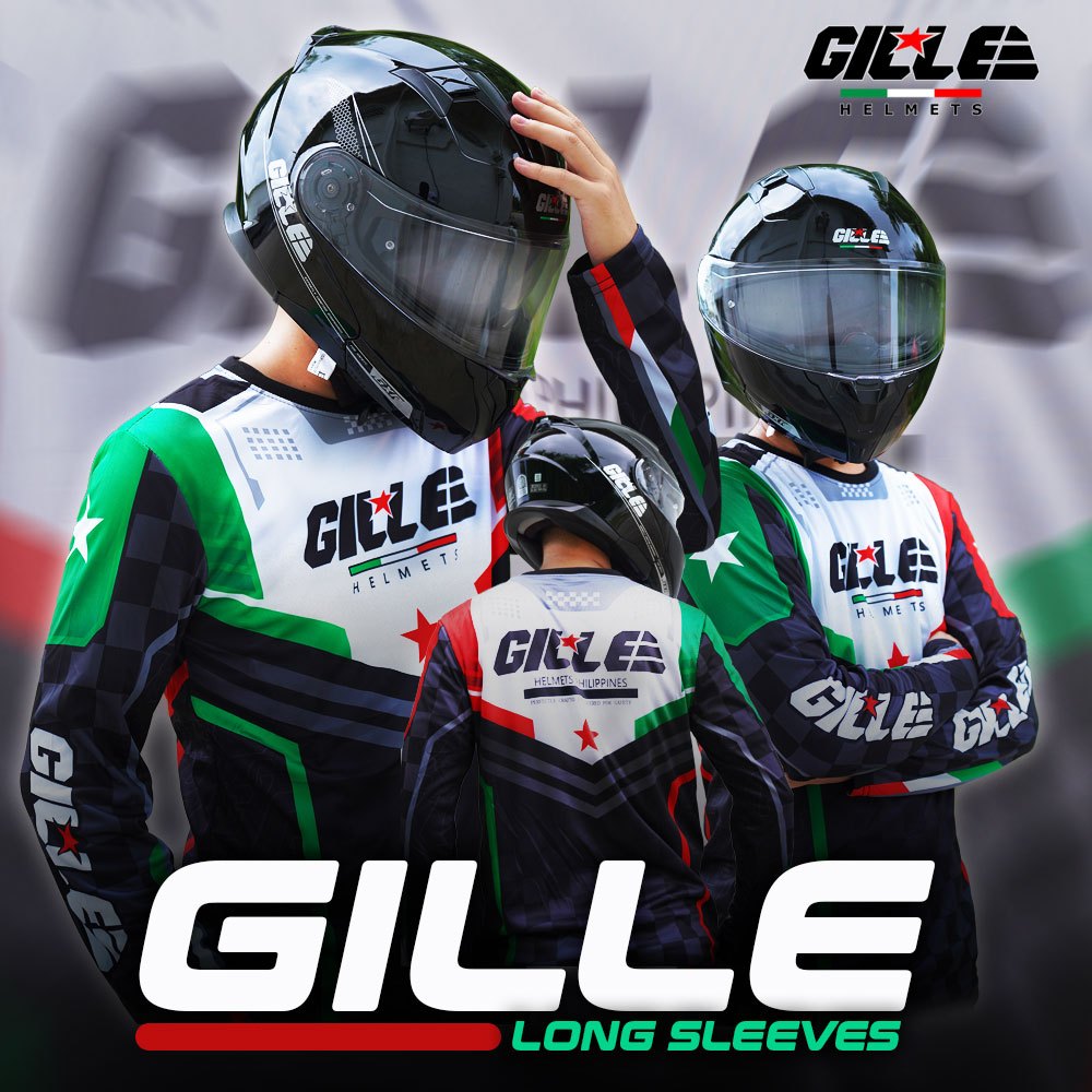 GILLE Full Sublimation Long Sleeve Stretchable Jersey Shirt for Motorcycle Riders | Shopee ...