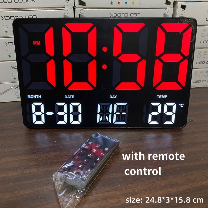LED Digital Wall Clock Multifunctional Led Wall Clock Perpetual ...