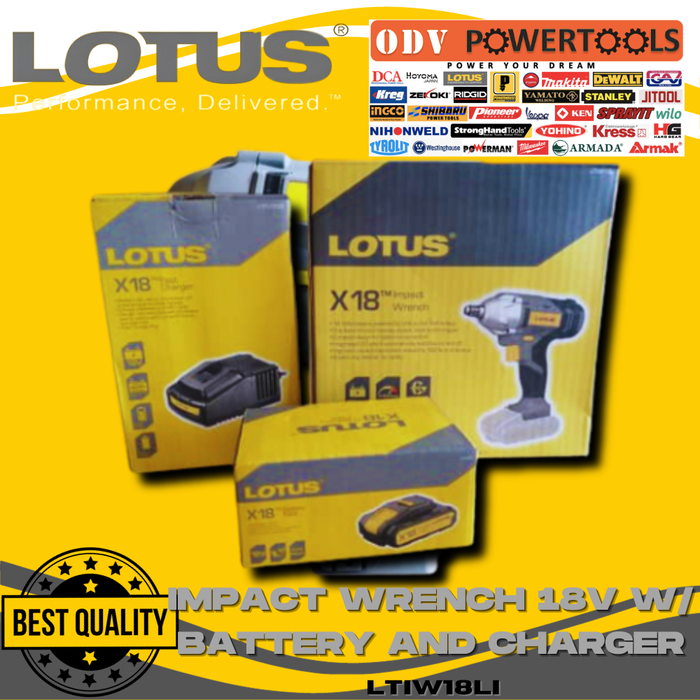 Lotus 18V 1/2 Drive Impact Wrench Set with Battery and Charger ~ ODV ...