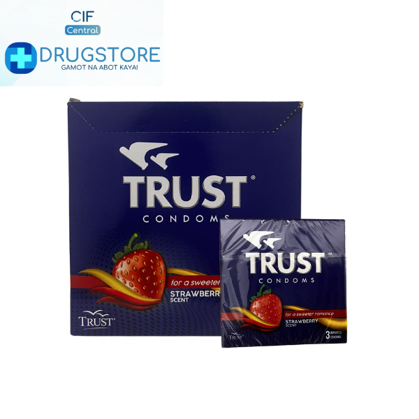 TRUST CONDOM STRAWBERRY 1 BOX - 24's for ONLY PHP675 | Shopee Philippines