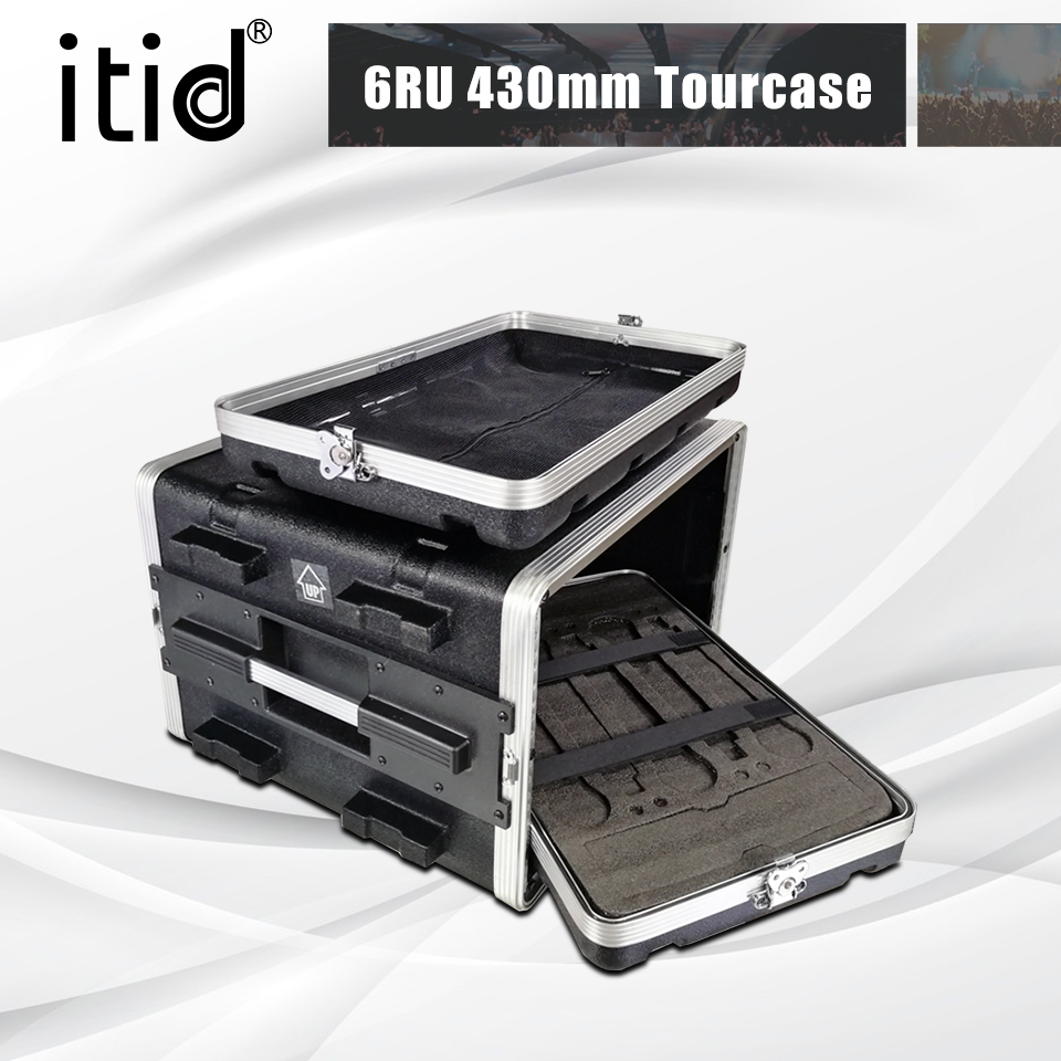 itid 6RU 430mm Tourcase for Wireless Microphone Receiver Case ABS Case ...
