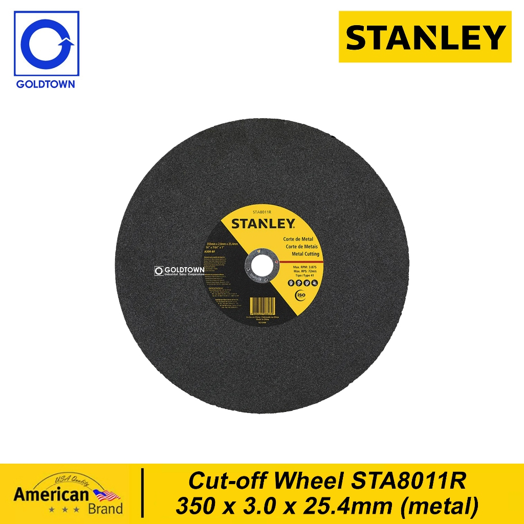 Stanley - Abrasive Cut Off Disc / Wheel for Metal Single-Ply STA8011R ...