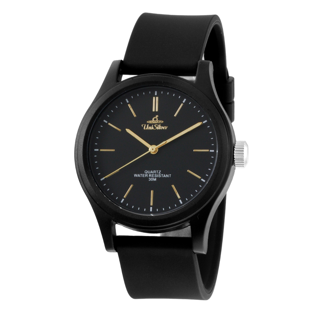 UniSilver TIME Men's Black Analog Rubber Watch KW4425-1002 | Shopee ...