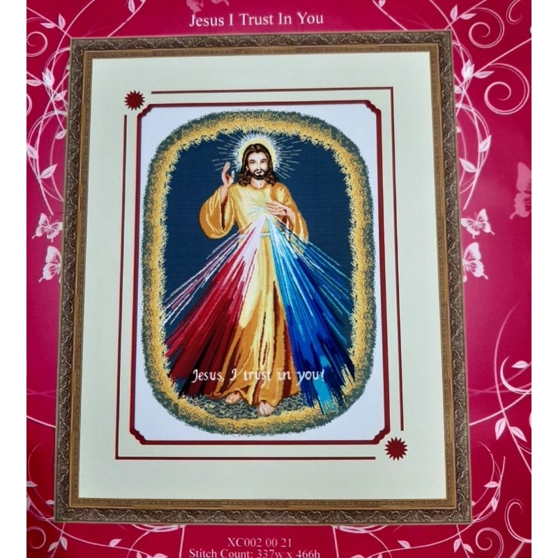 Divine Mercy/Jesus I Trust In You Crossstitch Pattern | Shopee Philippines