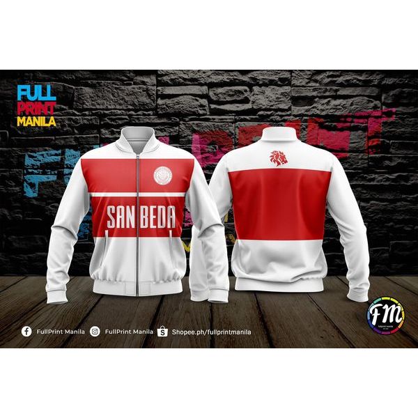 SAN BEDA BOMBER JACKET_WHITE | Shopee Philippines